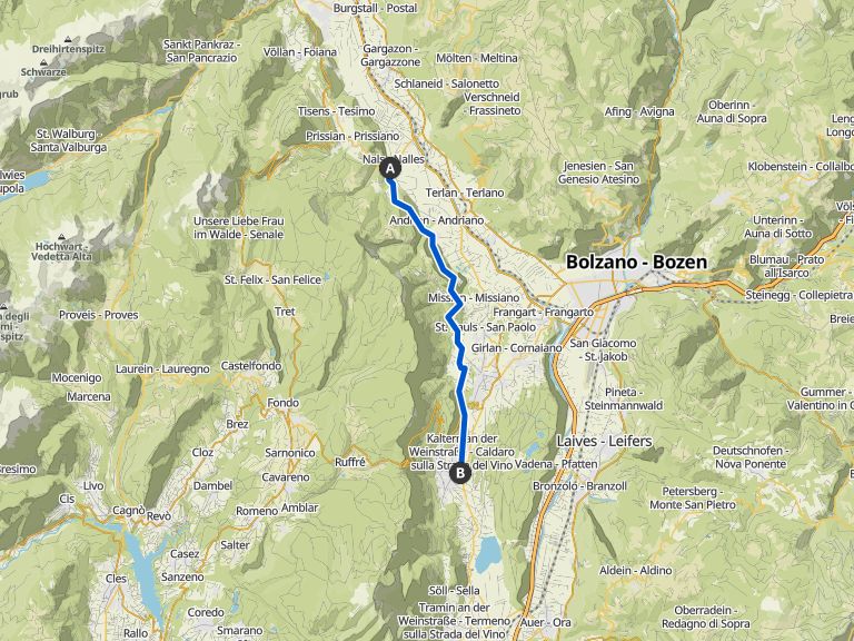 Von Meran zum Gardasee: Etappe 2 Nals- Kaltern | hike | Komoot